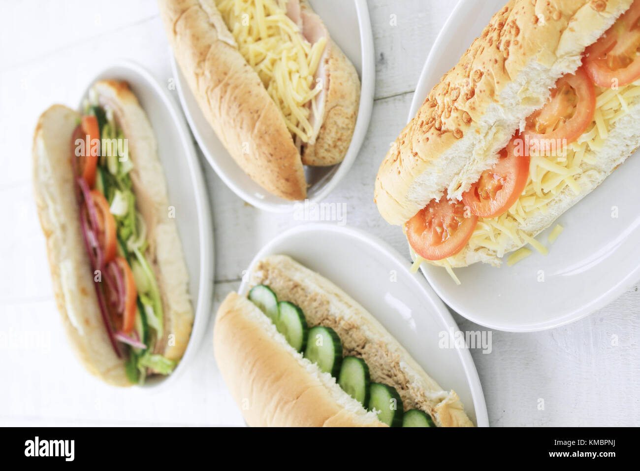 sub sandwich selection Stock Photo - Alamy