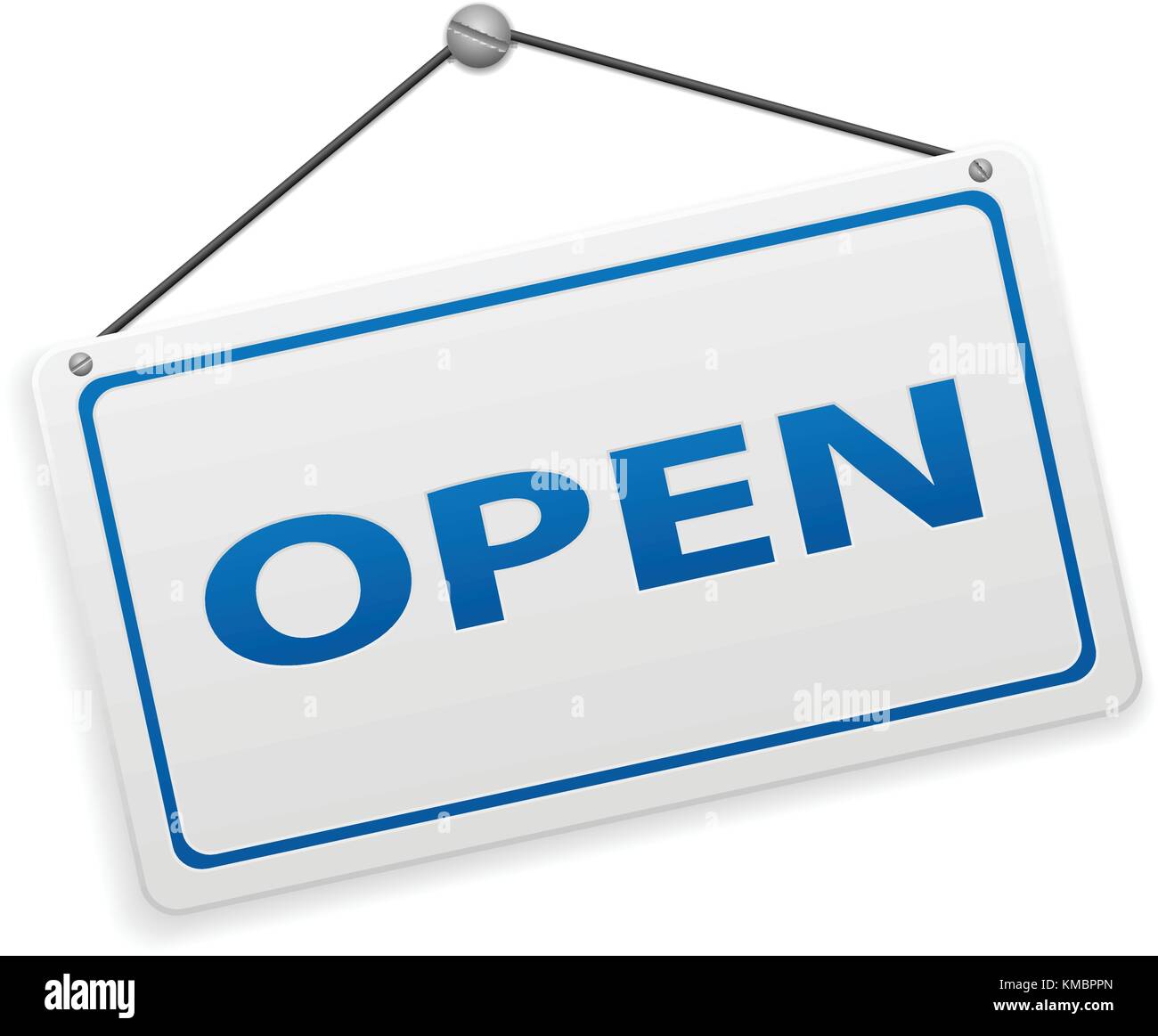 Open sign board on a white background Stock Vector Image & Art - Alamy