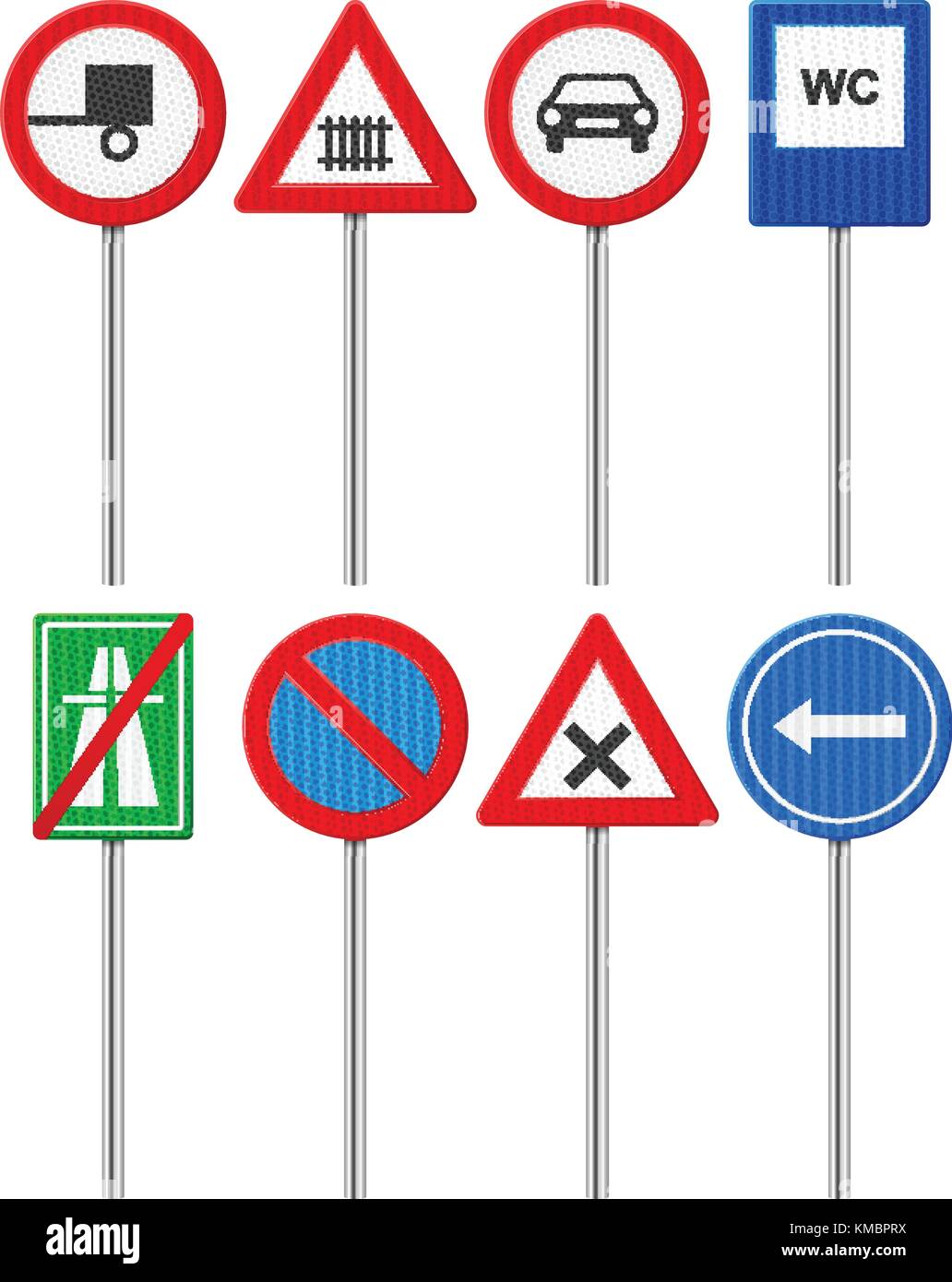Traffic control signs Stock Vector Images - Alamy