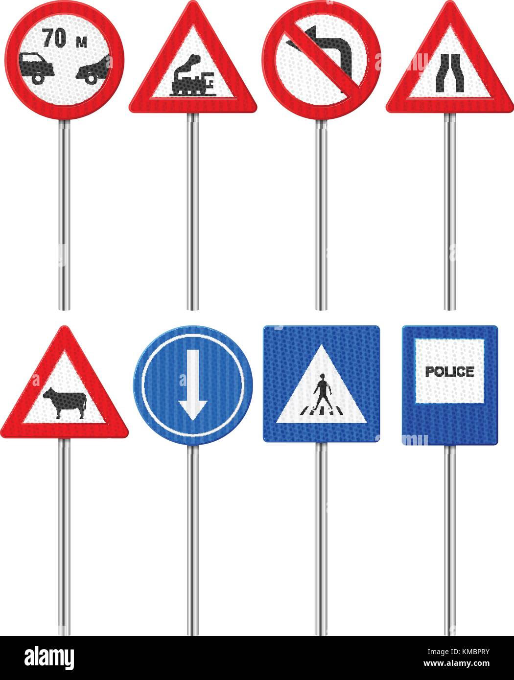 Traffic road signs Stock Vector Images - Alamy
