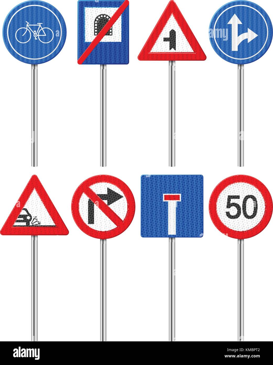 Traffic road signs set on hi-res stock photography and images - Alamy