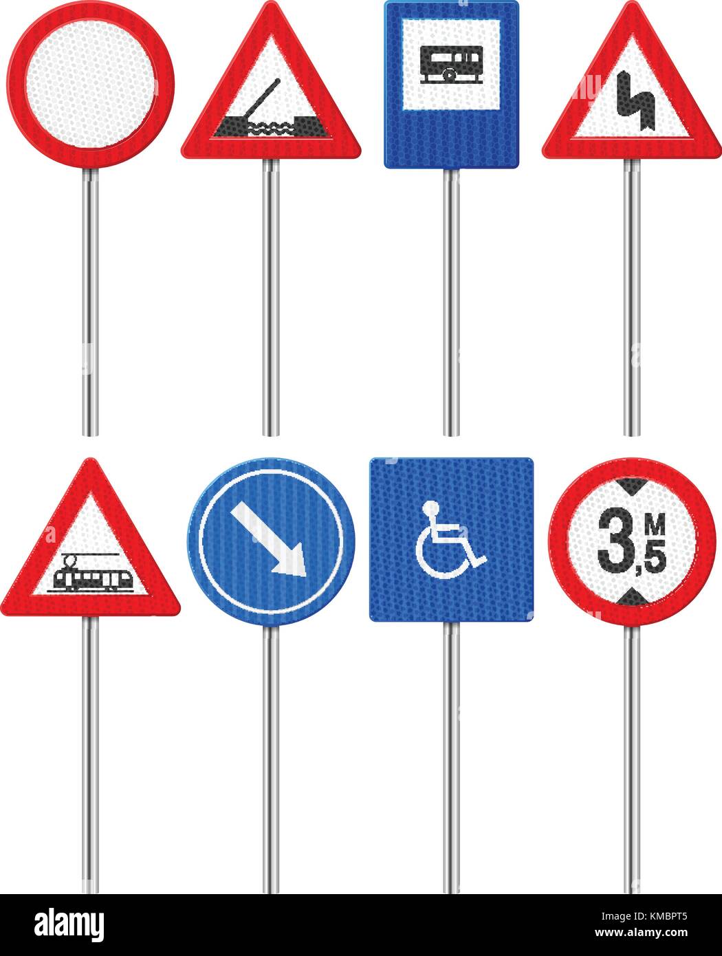 Traffic road signs set on hi-res stock photography and images - Alamy