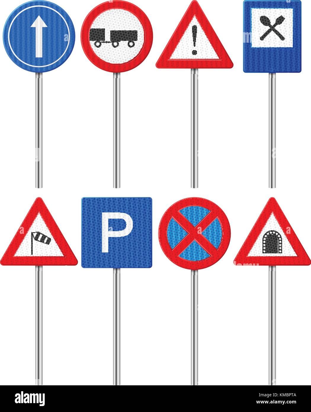White traffic signs triangle Cut Out Stock Images & Pictures - Alamy