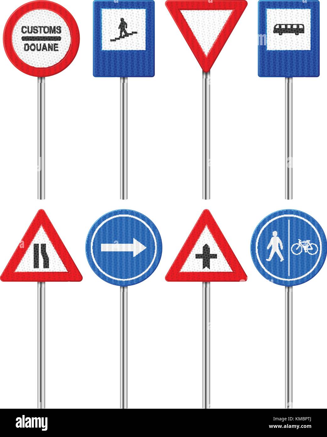 Traffic road signs set on hi-res stock photography and images - Alamy