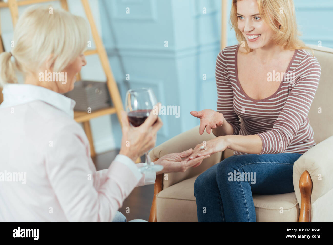Positive young woman boasting hi-res stock photography and images - Alamy