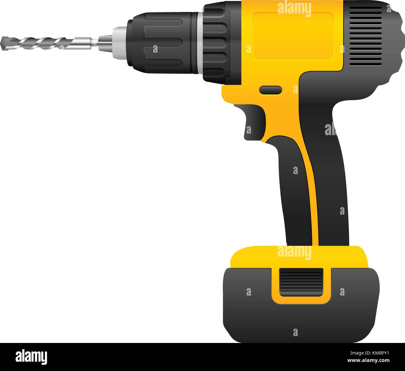 Yellow drilling machine Stock Vector Images - Alamy