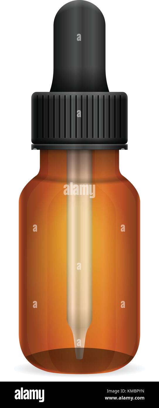 Dropper bottle transparent glass Stock Vector Images - Alamy