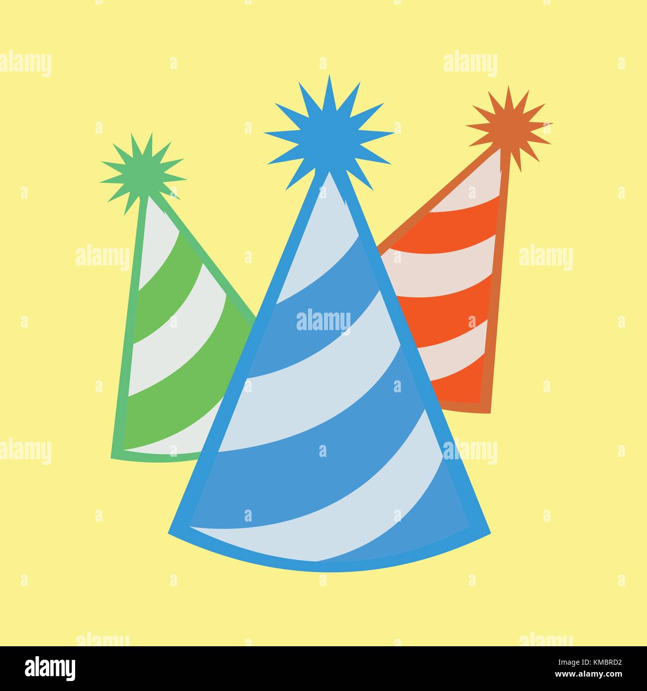 Colorful Party Hats Vector Graphic Illustration Design Stock Vector ...