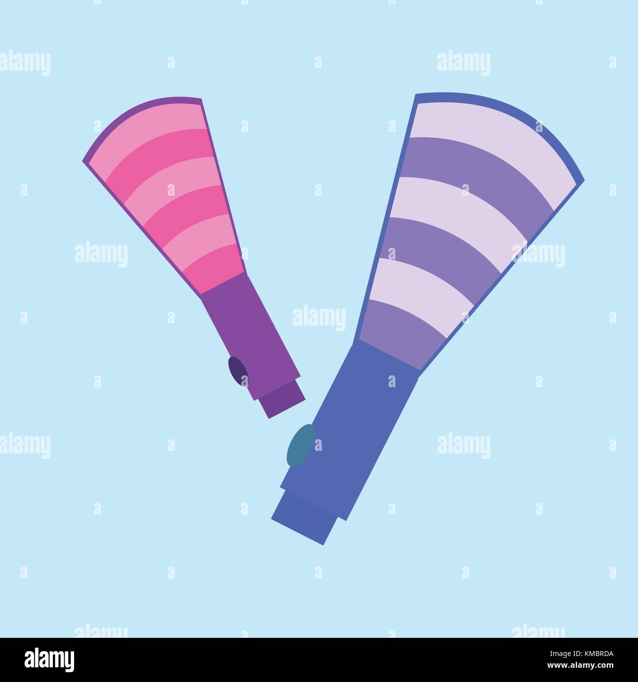 Colorful New Year Party Trumpets Vector Graphic Illustration Design ...