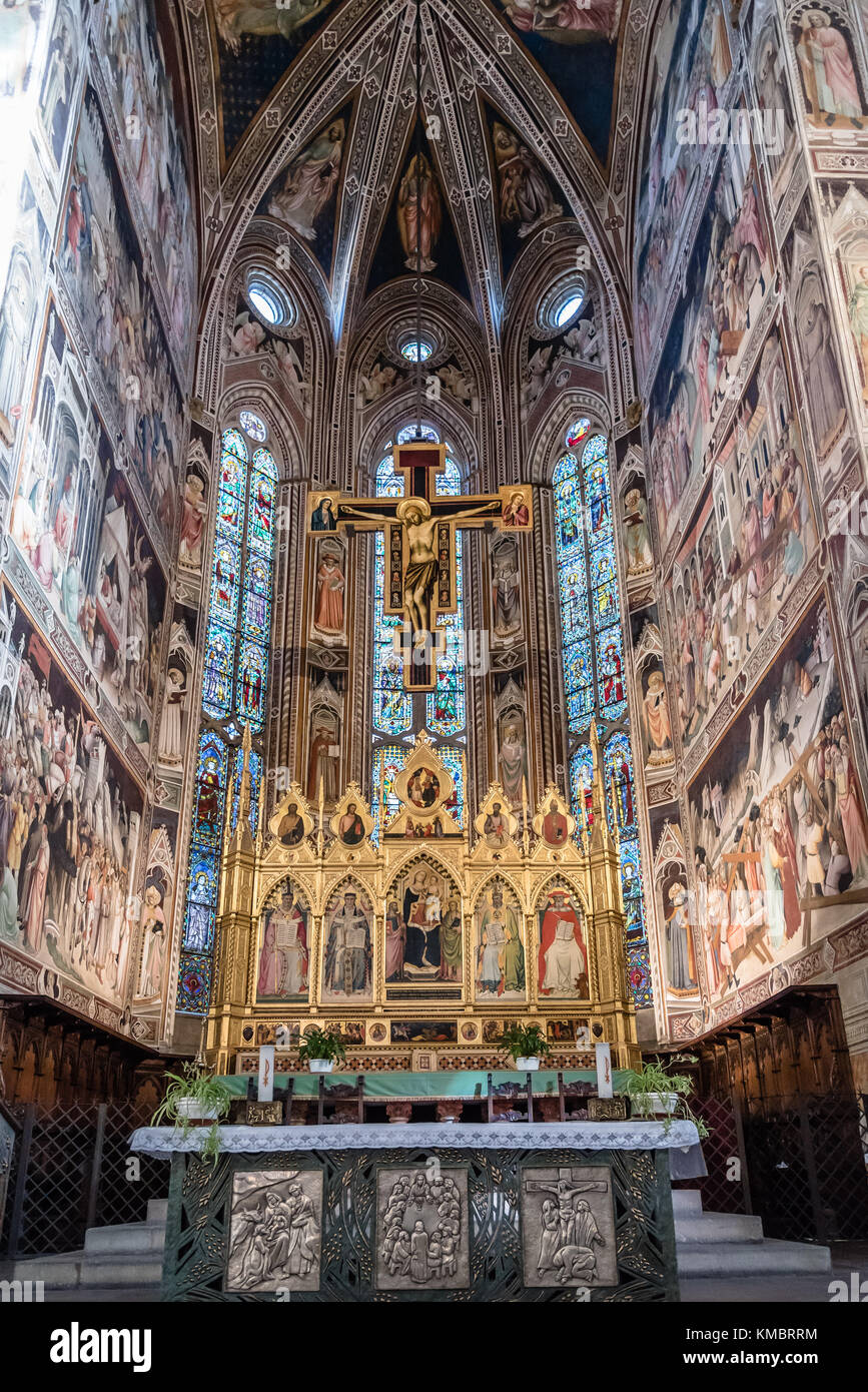 Florence santa croce interior altar hi-res stock photography and images ...