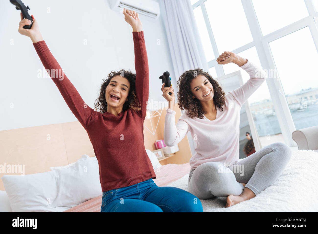 Win hair hi-res stock photography and images - Alamy