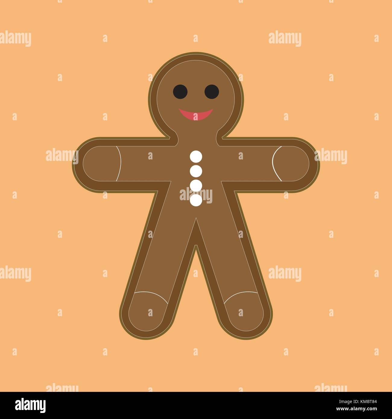 Simple Cartoon Ginger Cookies Vector Illustration Graphic Design Stock ...