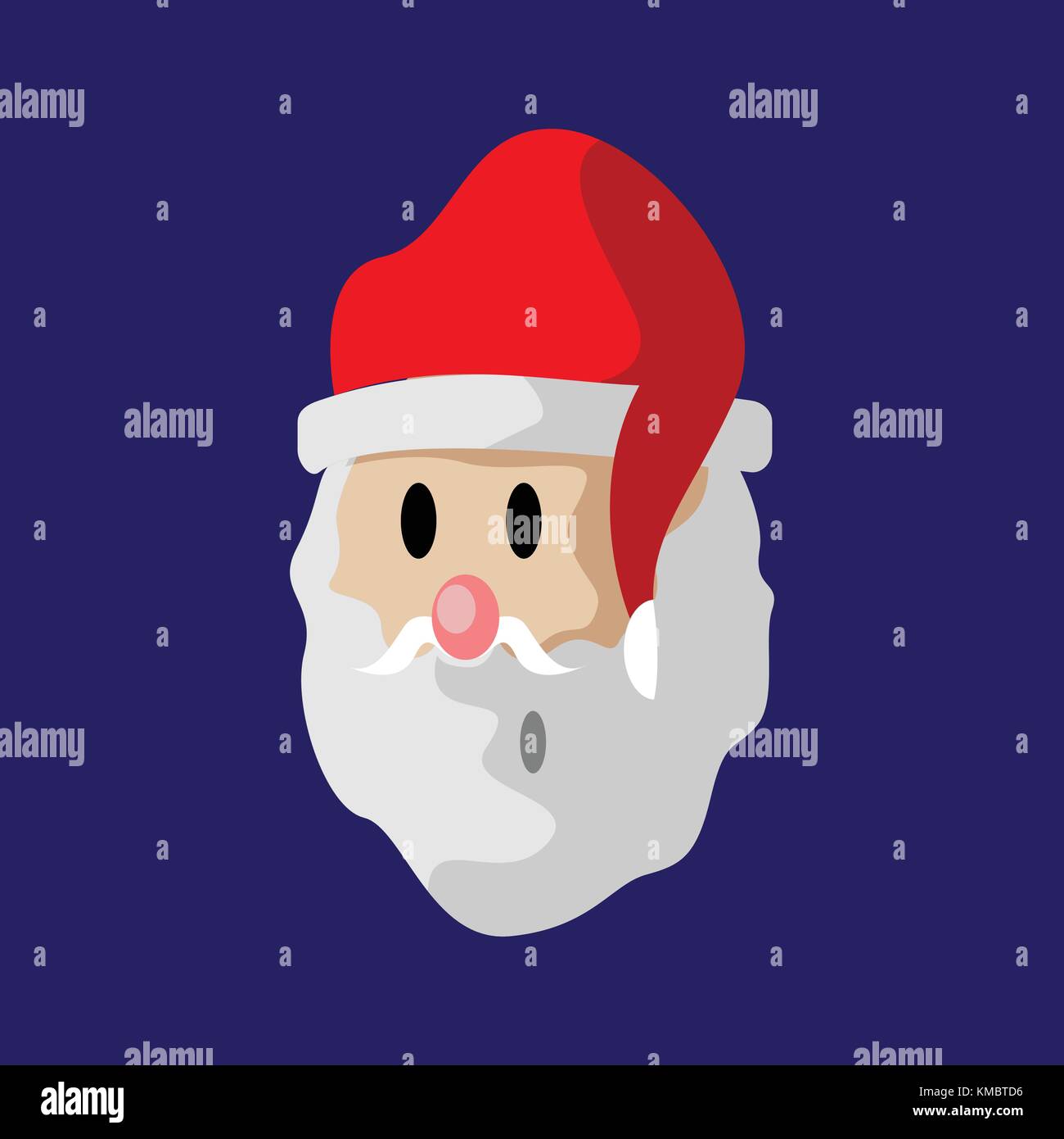 Cartoon Santa Claus Face Vector Graphic Illustration Design Stock ...