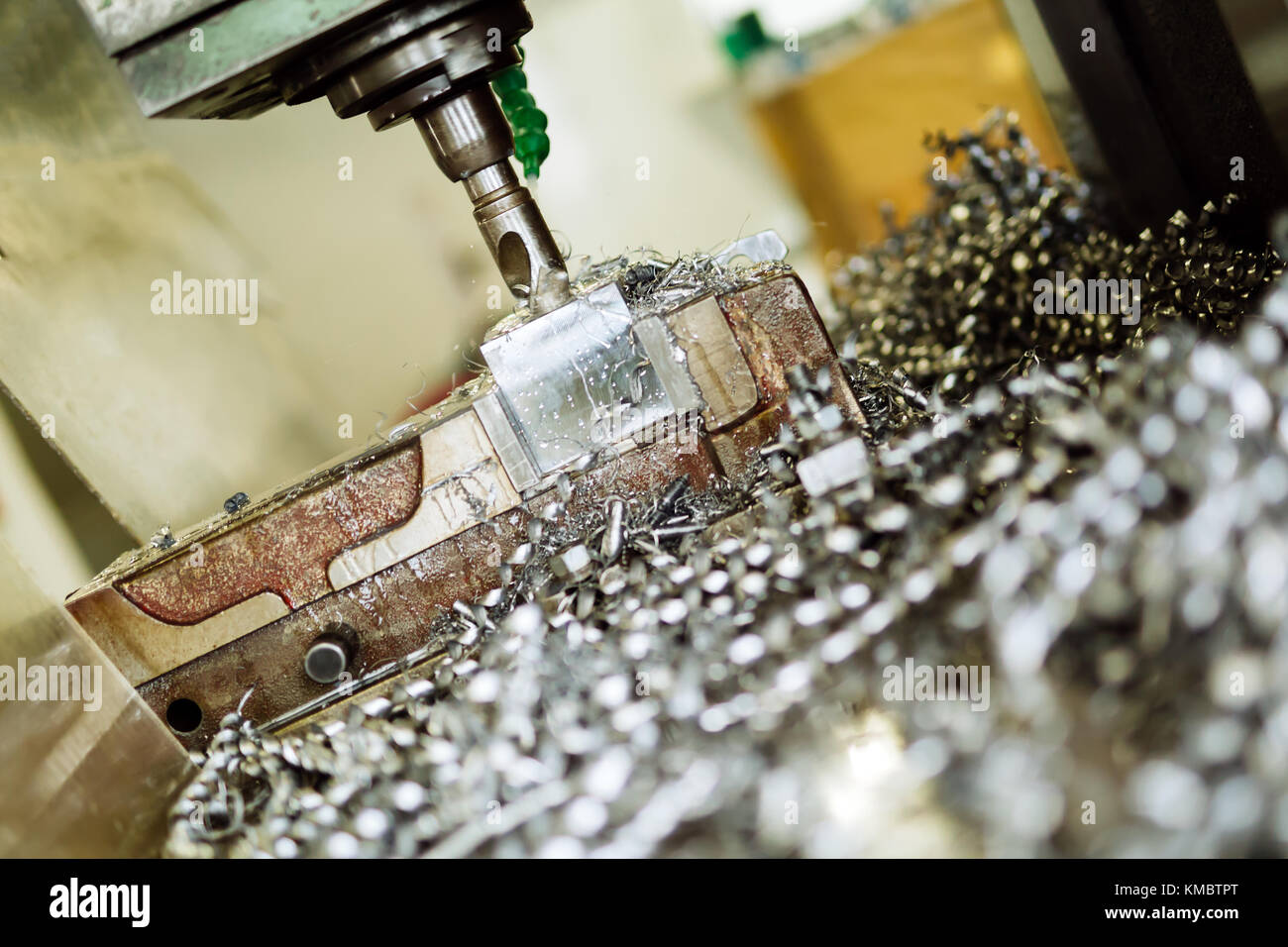 Accurate metal boring Stock Photo - Alamy