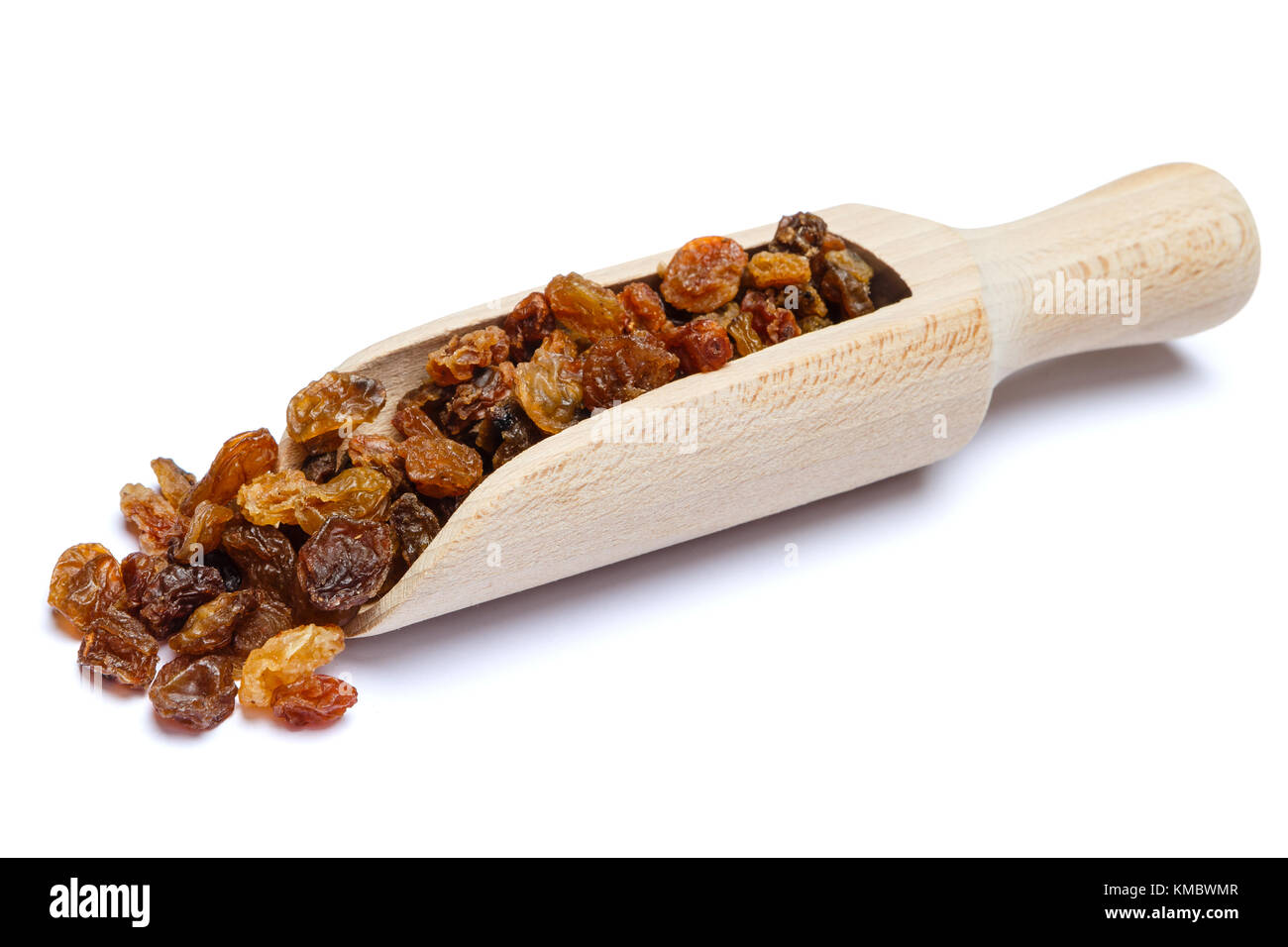 Scoop of raisins isolated on white background. Clipping path Stock ...