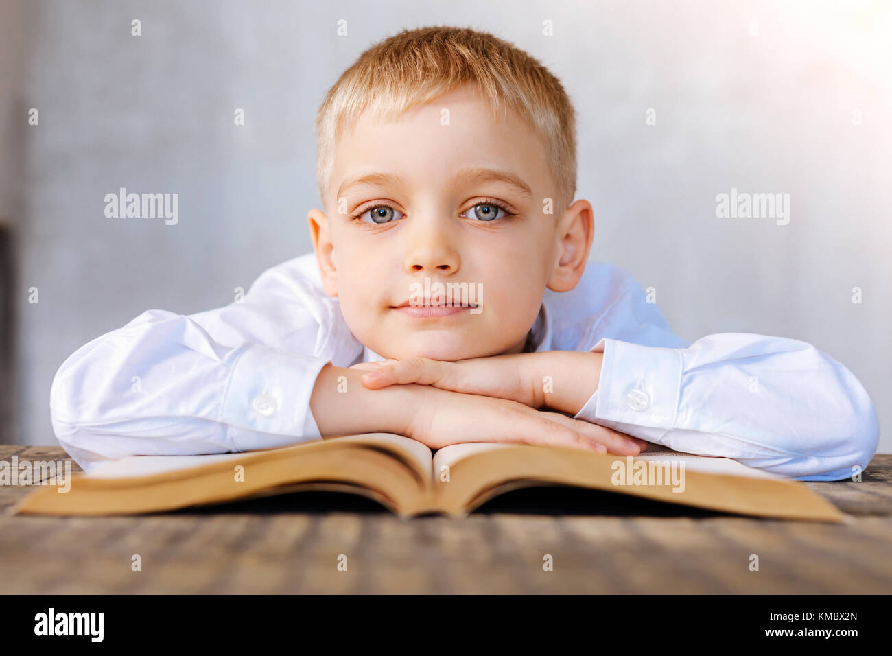 Delighted blonde child hi-res stock photography and images - Alamy
