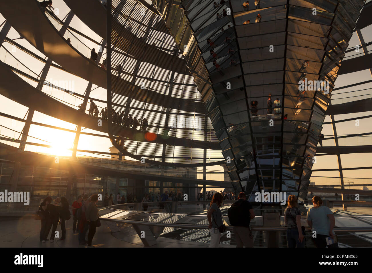 BERLIN, GERMANY - MAY 17, 2017: The Reichstag dome in Berlin opened to ...