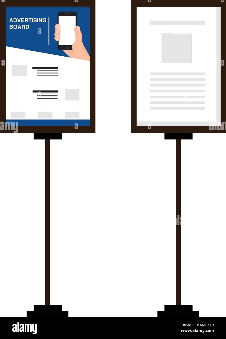 Advertising board design vector with isolated white background Stock ...