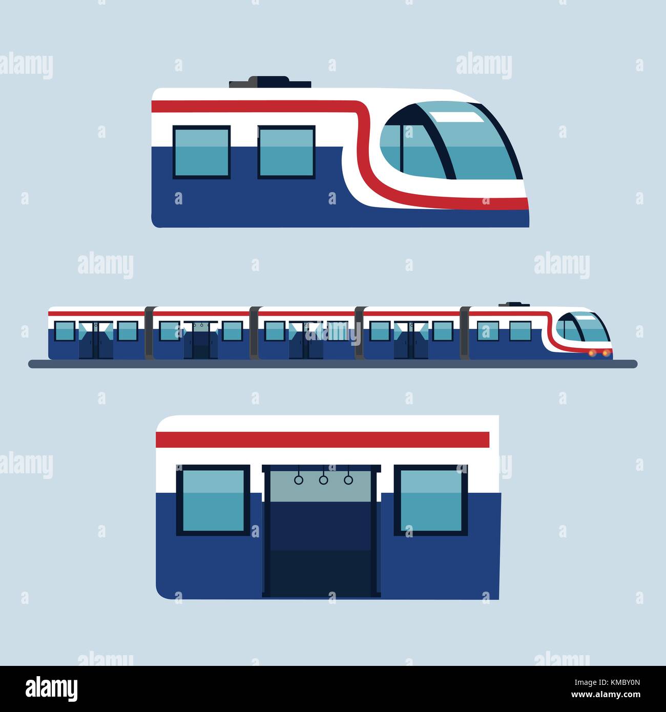 Train Side View Vector