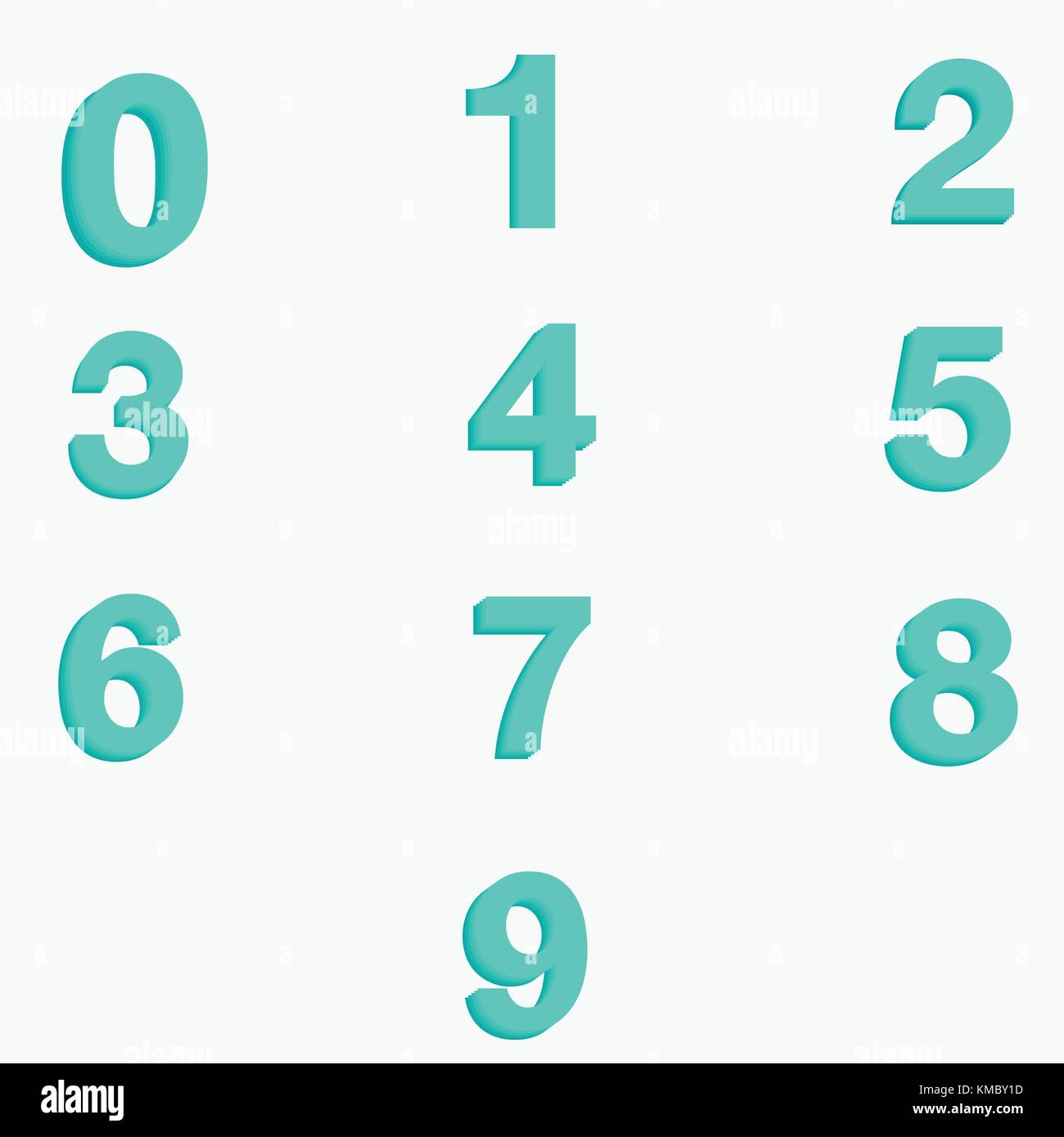 Nine number digits Stock Vector Images - Alamy