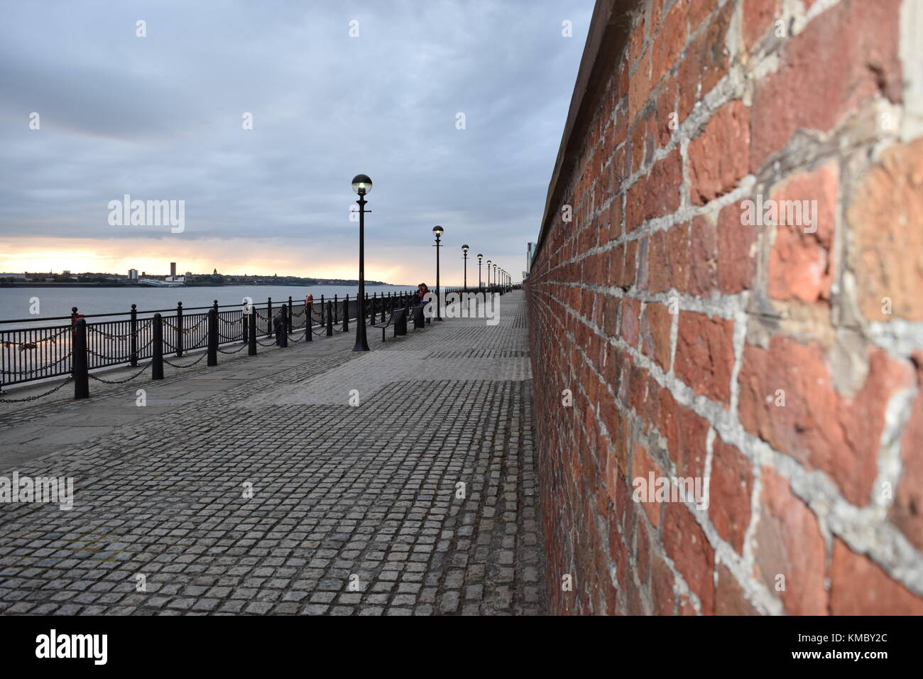 Brick Wall Promenade Stock Photo - Alamy