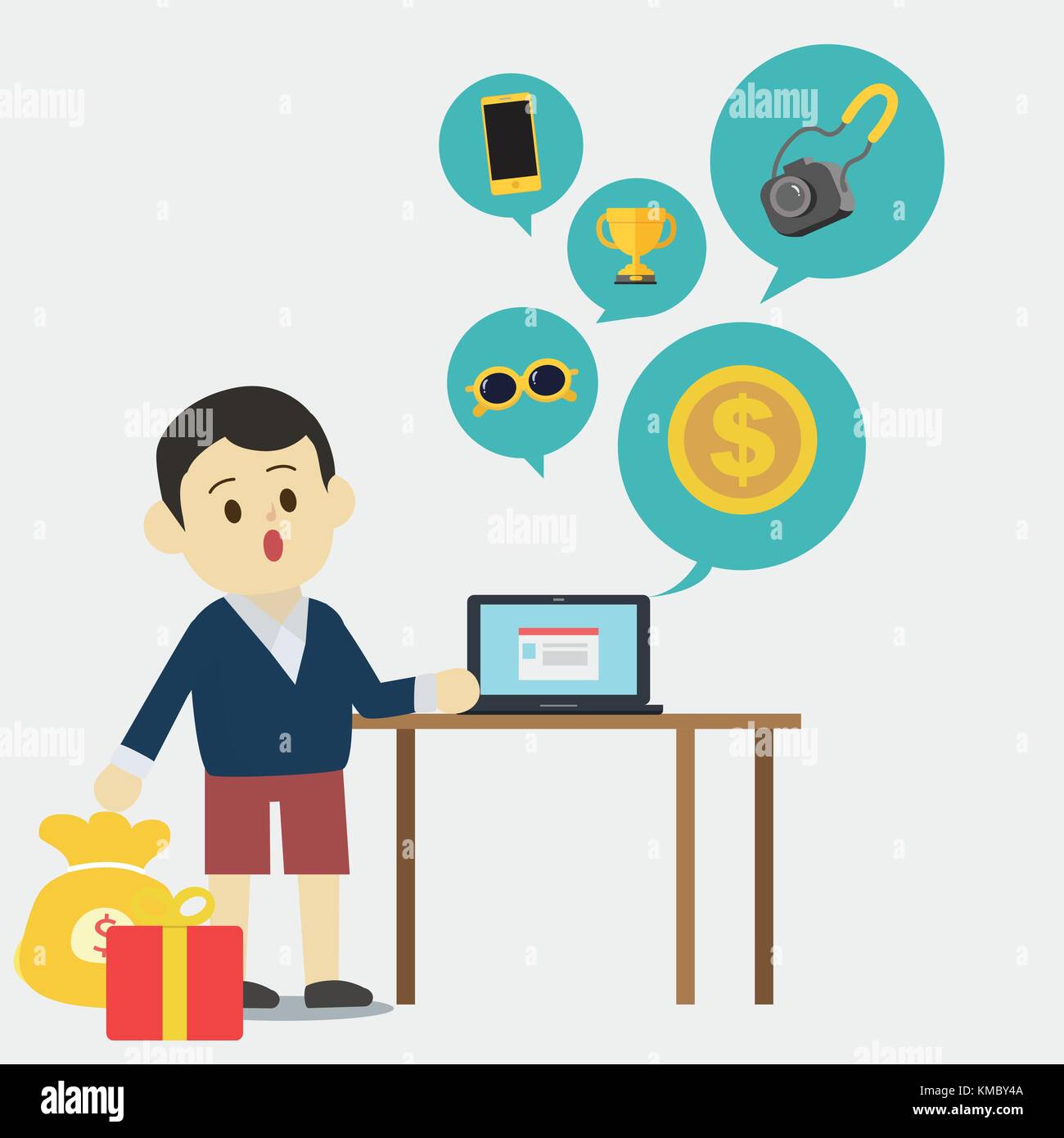 Modern online job in Stock Vector Images - Alamy