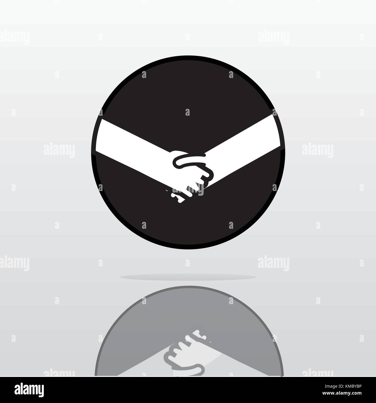 Shaking hands logo simple design vector illustration, symbol of deal ...