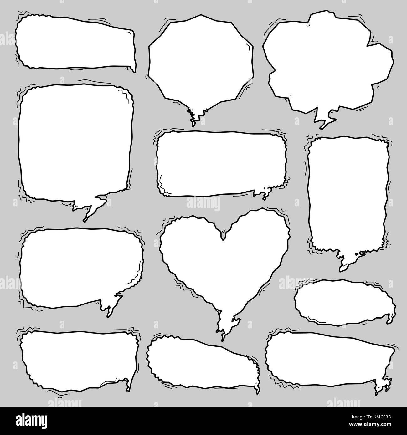 Hand Drawn Bubbles Set. Vector Illustration Stock Vector Image & Art ...