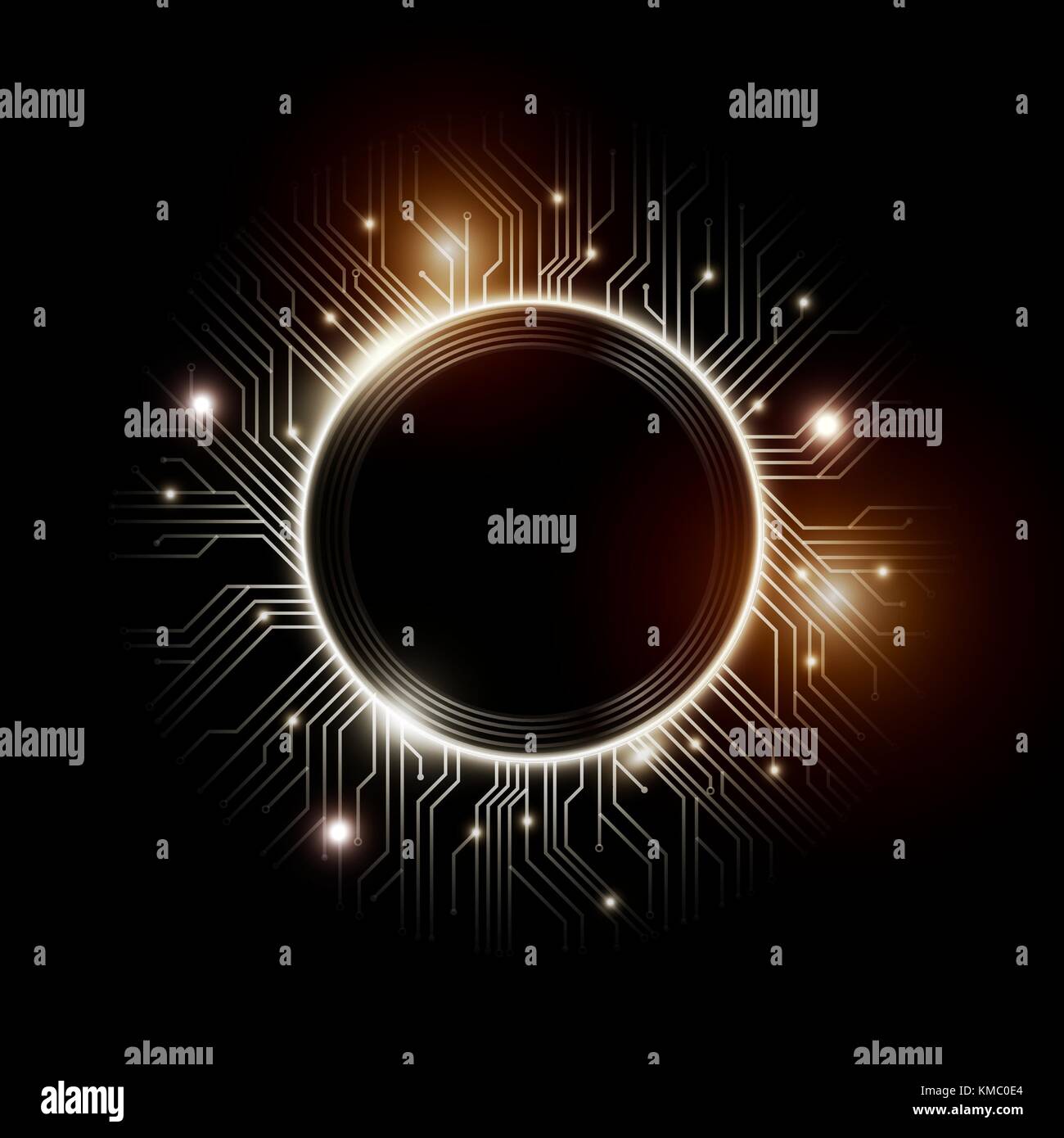 Gold circuit boards Stock Vector Images - Alamy