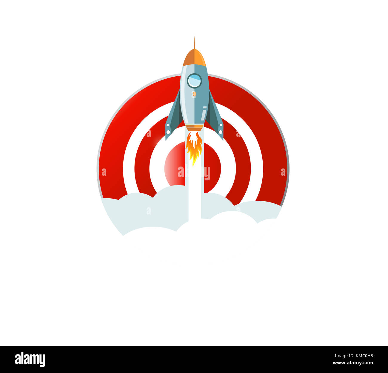 flying off the target concept illustration design over a white ...