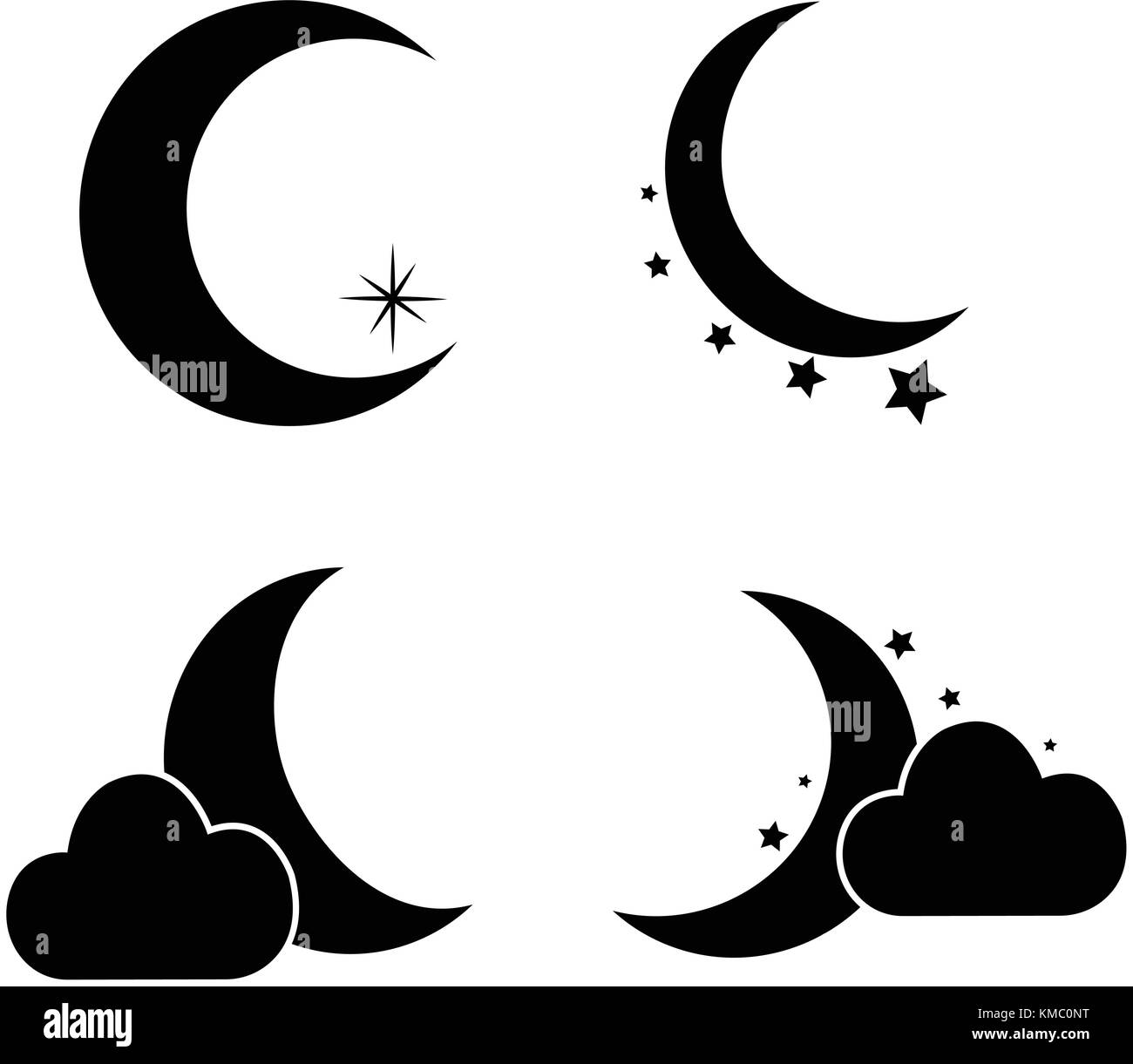 Day and night scene moon Black and White Stock Photos & Images - Alamy