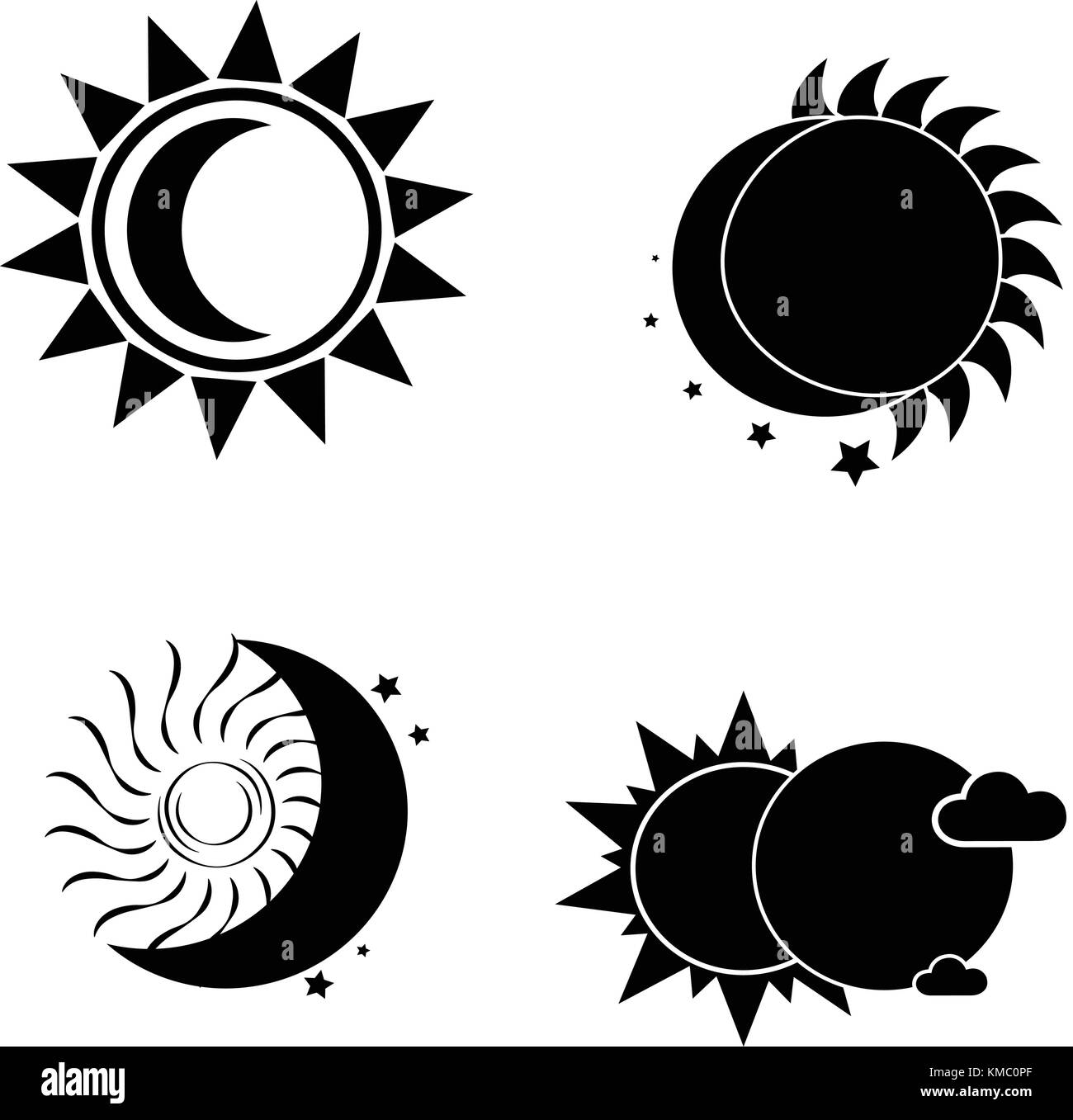 sun and moon shapes Stock Vector Image & Art - Alamy