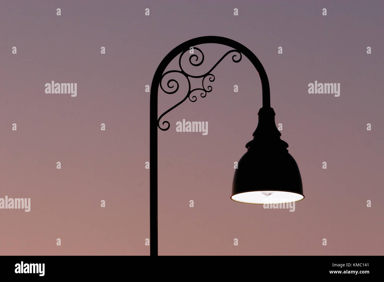 Street Light at Sunset Stock Photo - Alamy