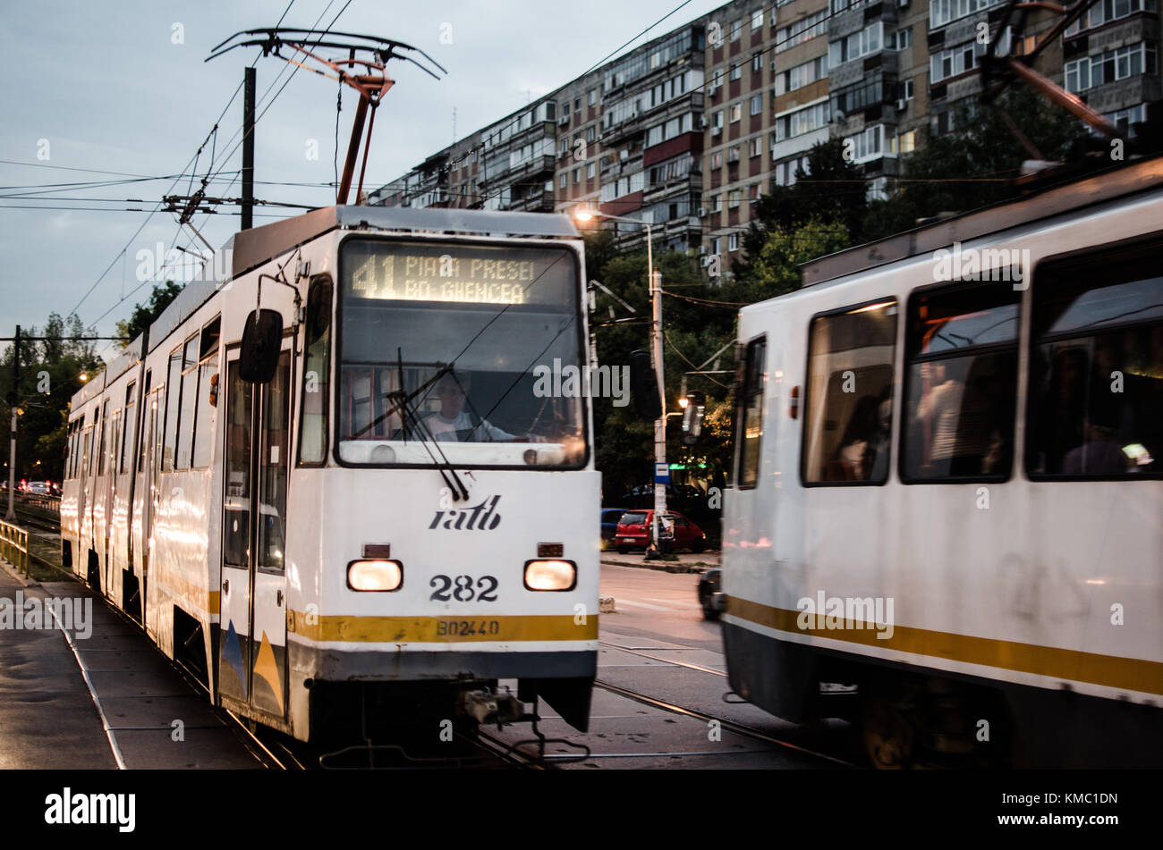 Old style tram Stock Photo - Alamy