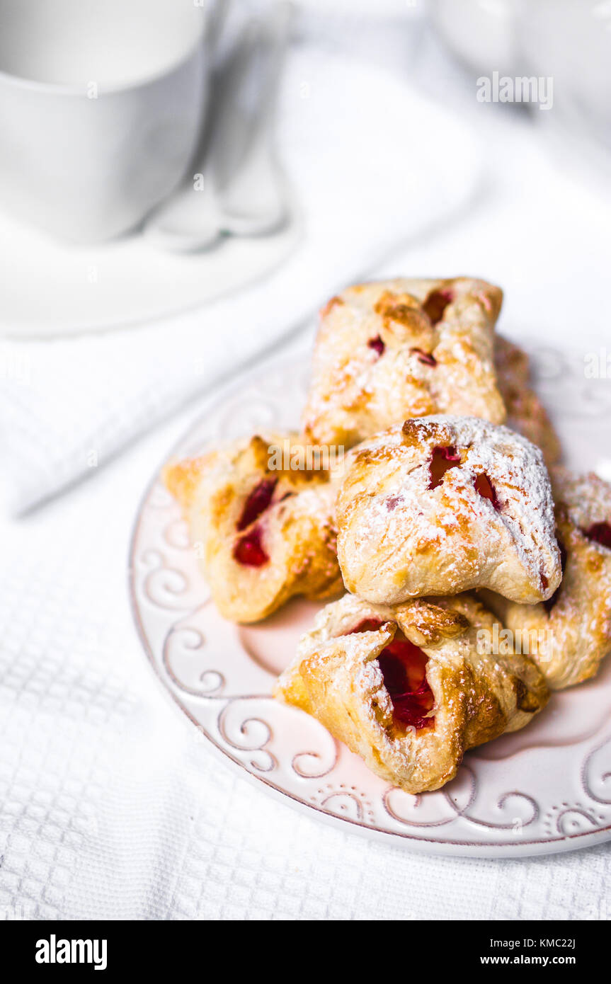 Pastry With Jam Stock Photo - Alamy