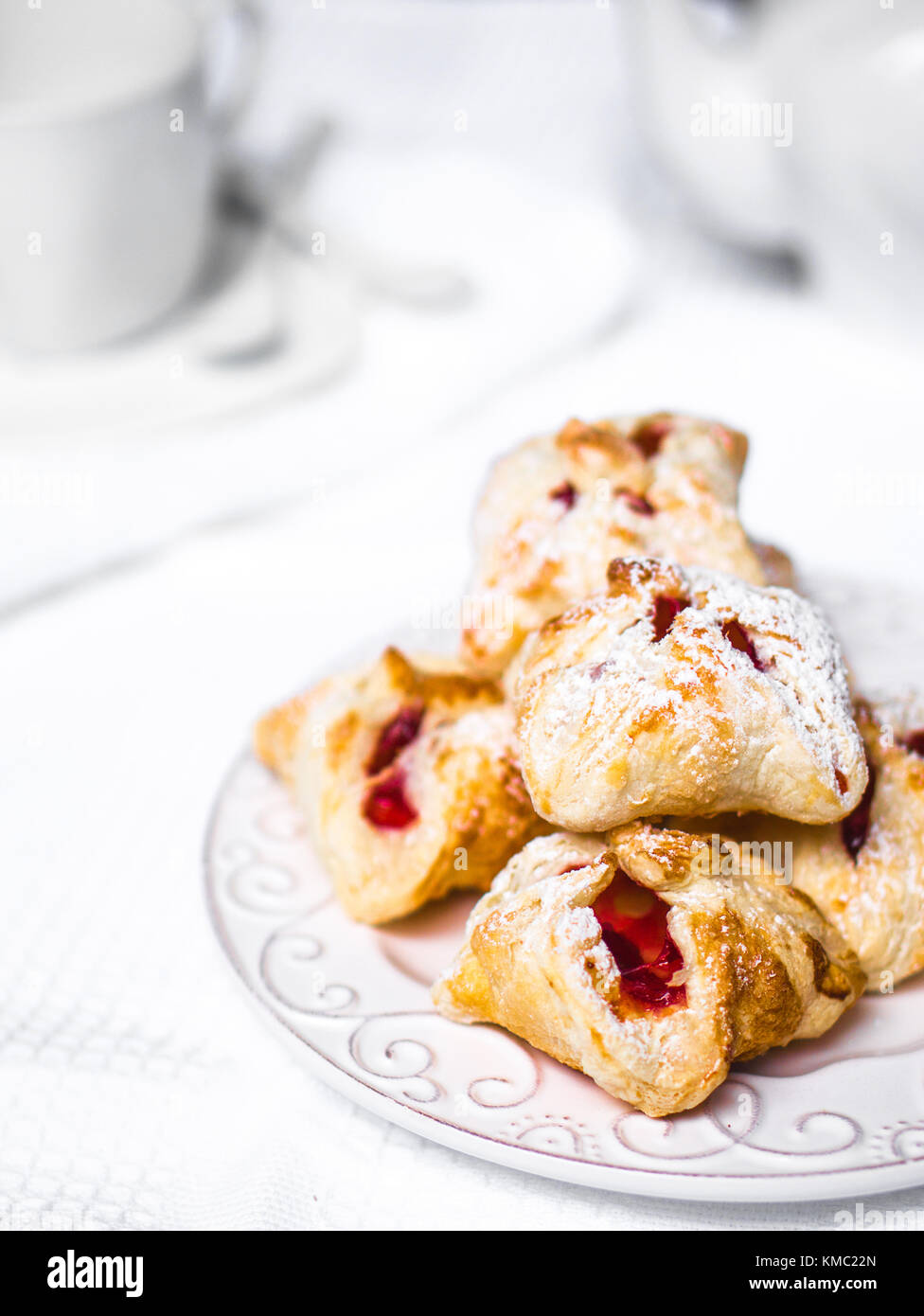 Pastry With Jam Stock Photo - Alamy