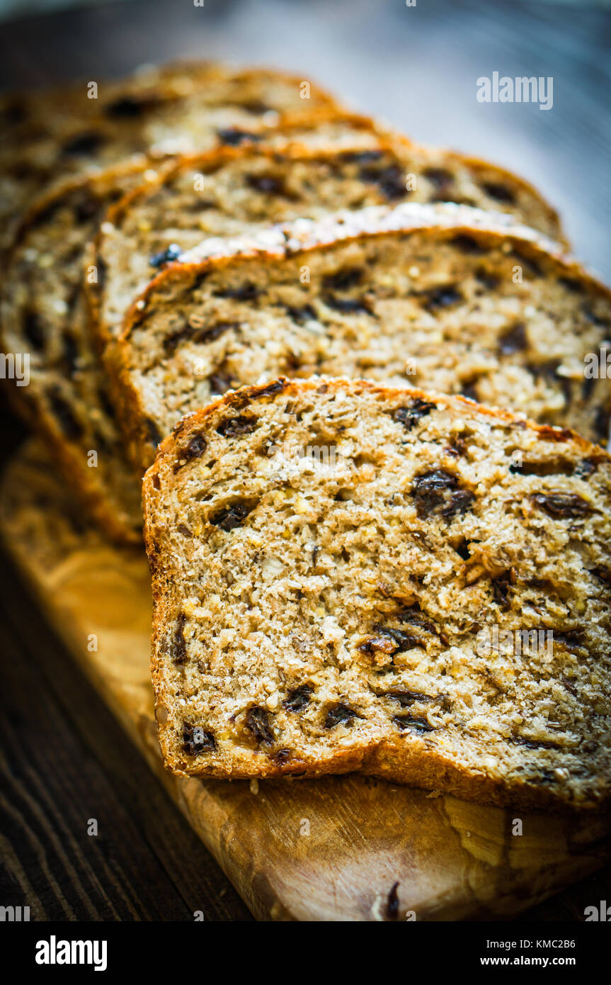 Sliced Homemade Bread Stock Photo - Alamy