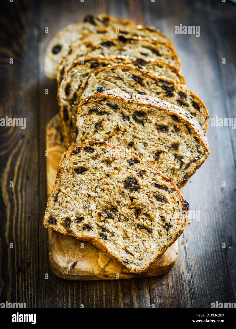 Sliced Homemade Bread Stock Photo - Alamy