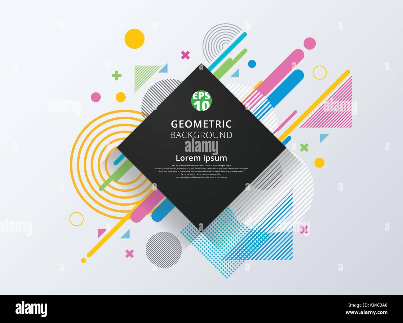 Abstract geometric composition forms modern background with colorful ...