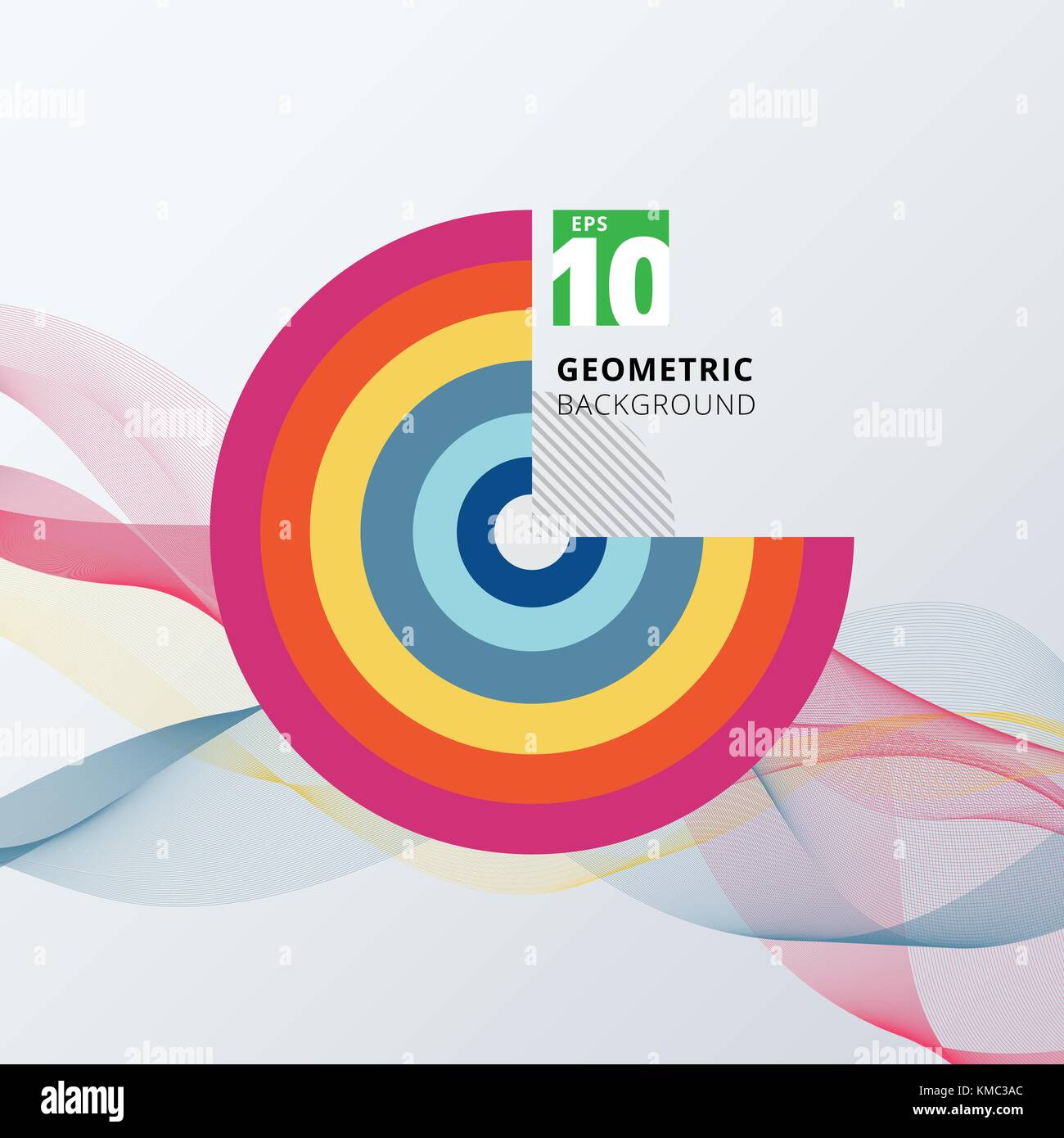 Abstract colorful color circle geometric pattern design and background ...