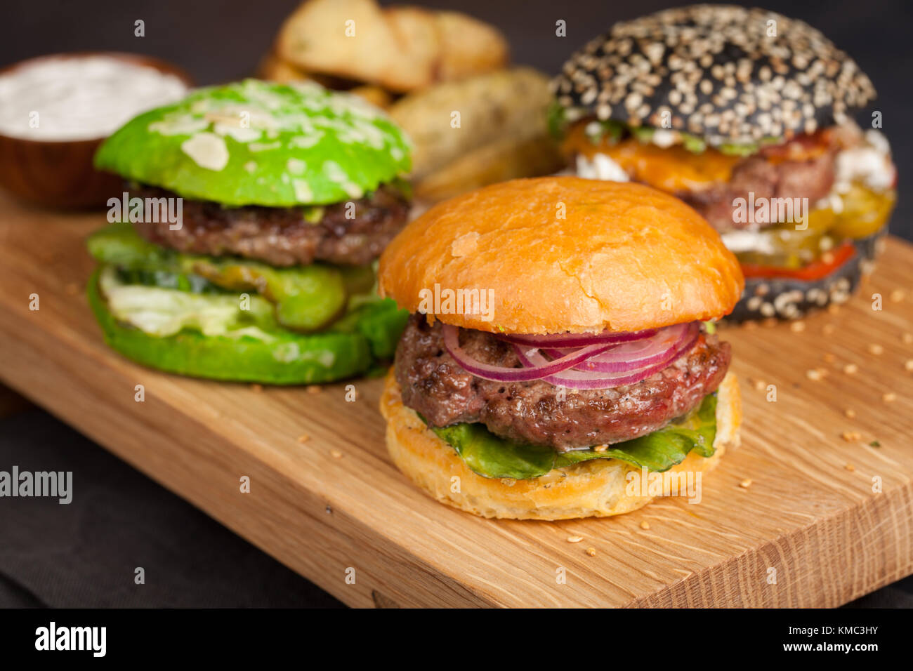 Mini beef burger vegetables hi-res stock photography and images - Alamy