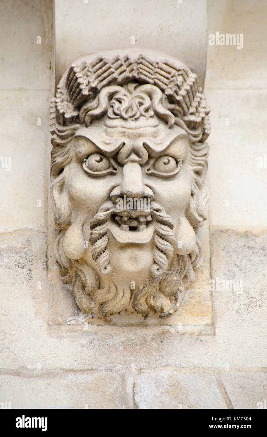 Paris, France. Pont Neuf (bridge) Mascaron - one of 381 depictions on ...