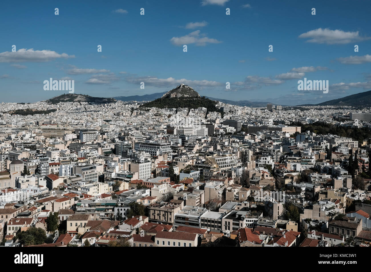 A view of Athens from atop the Acropolis of Athens Stock Photo - Alamy