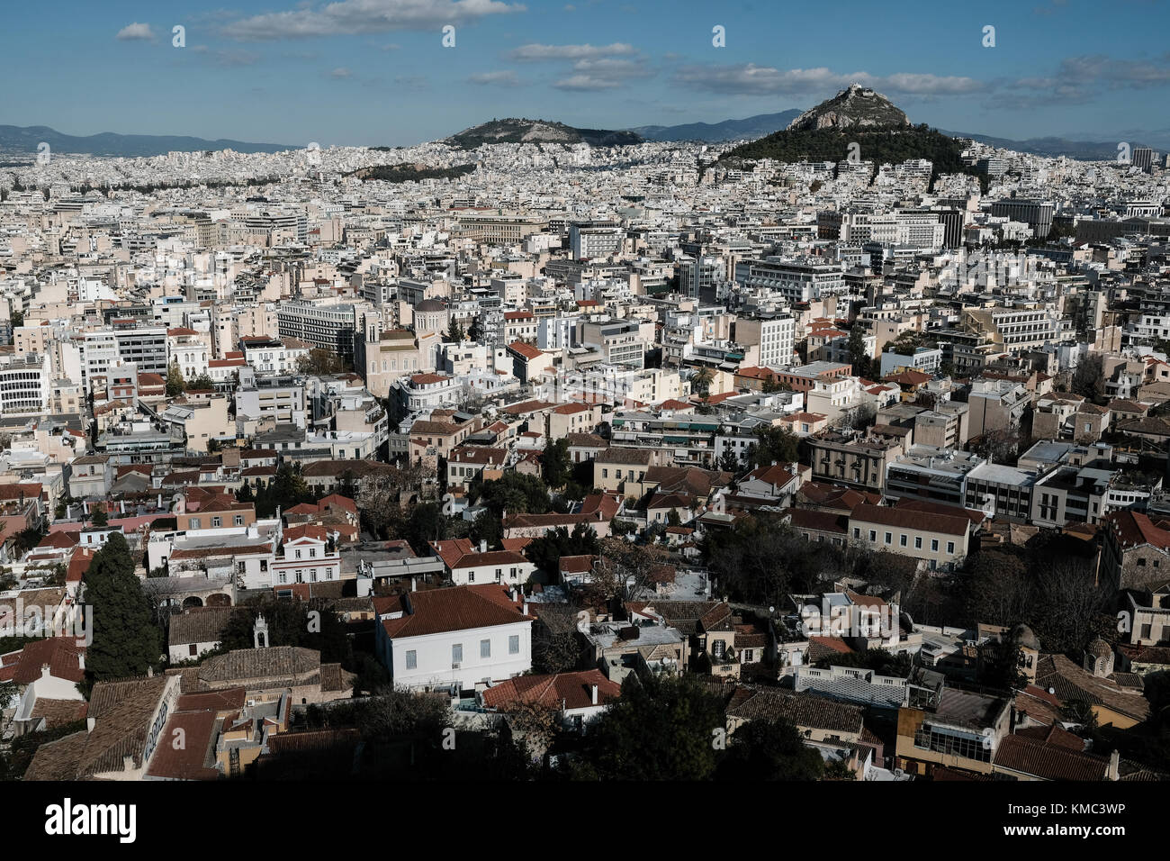 A view of Athens from atop the Acropolis of Athens Stock Photo - Alamy