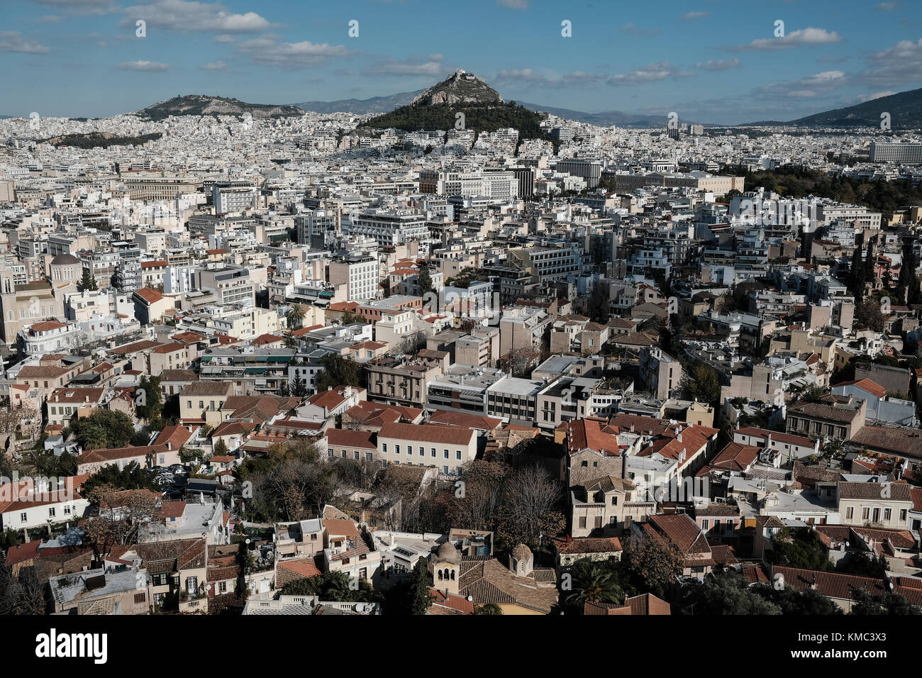 A view of Athens from atop the Acropolis of Athens Stock Photo - Alamy