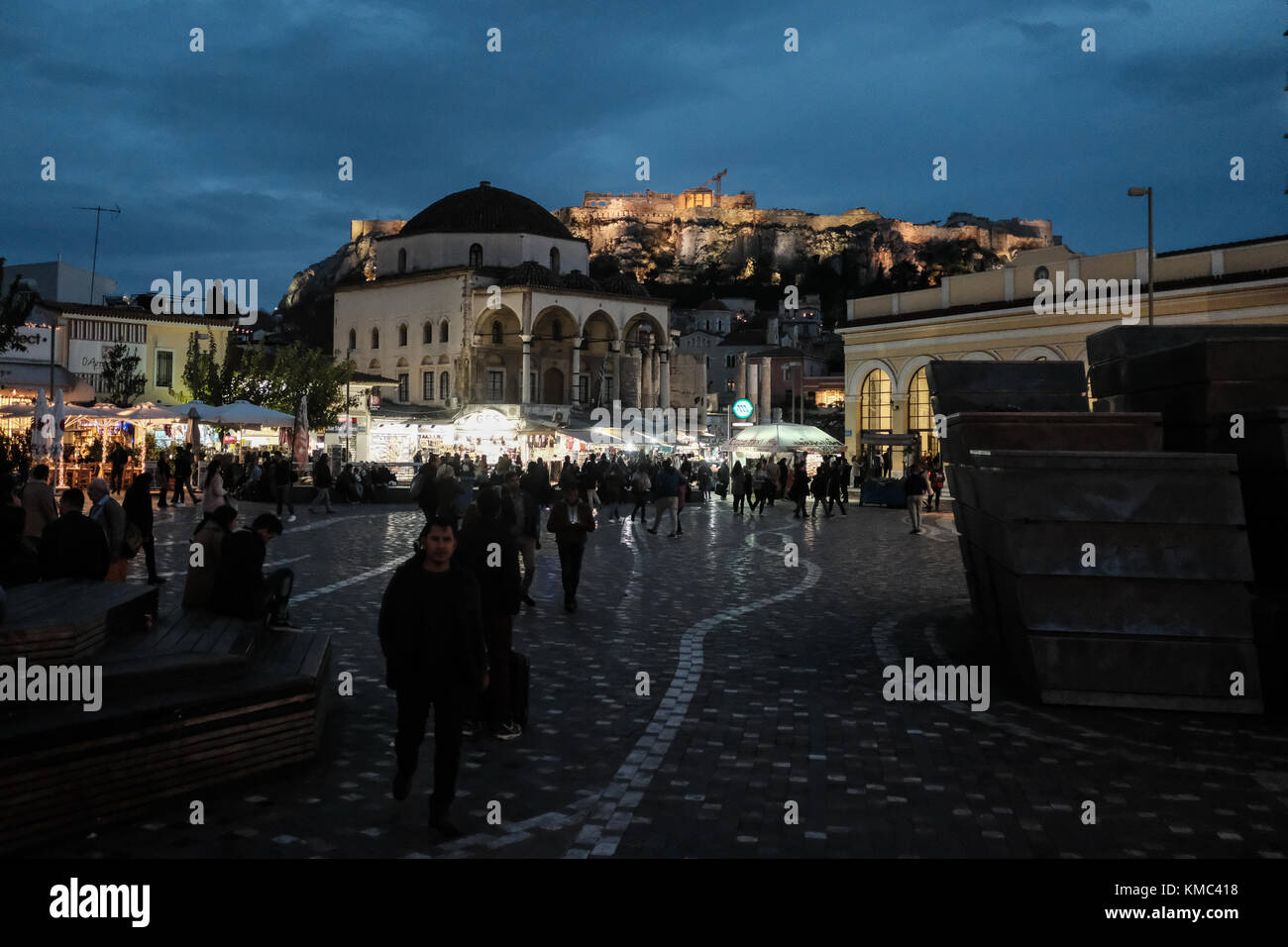 Monastiraki Square is the center of one of the principal shopping ...