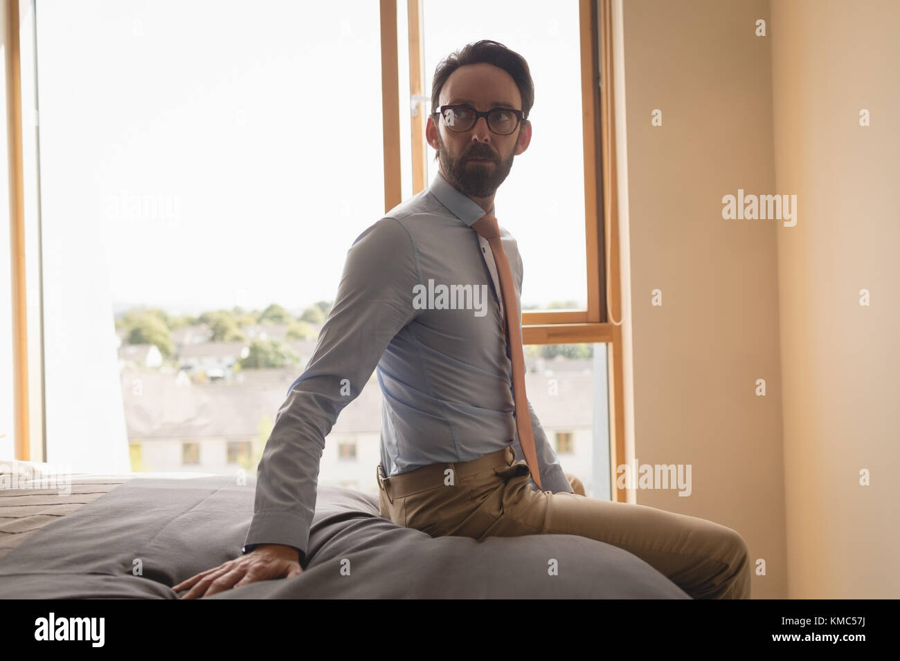 Male model on bed hi-res stock photography and images - Alamy