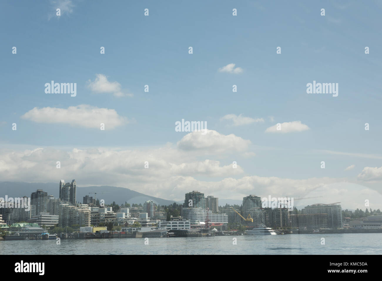 View of beautiful skyline from sea Stock Photo - Alamy