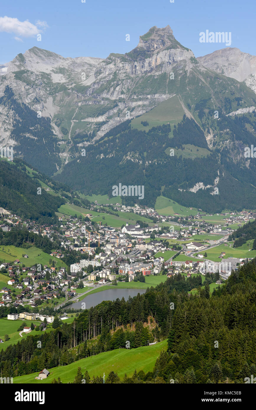 View at the village of Engelberg on the Swiss alps Stock Photo - Alamy