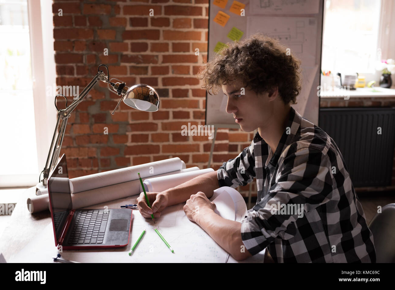 Graphic designer laptop working tablet hi-res stock photography and ...